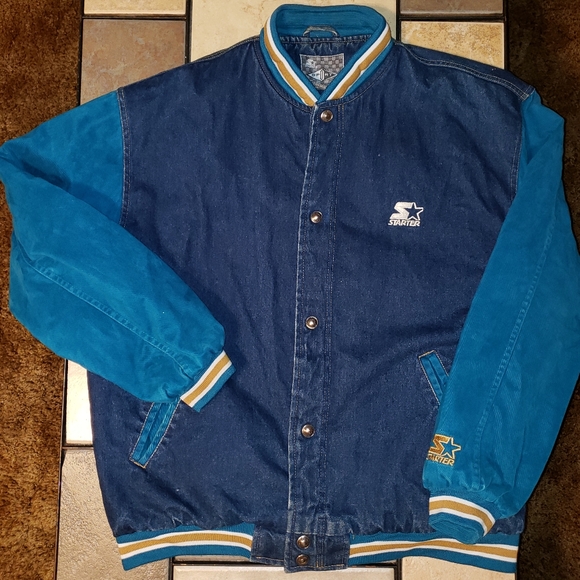 STARTER | Jackets & Coats | Vintage 9s Starter Denim Varsity Jacket ...